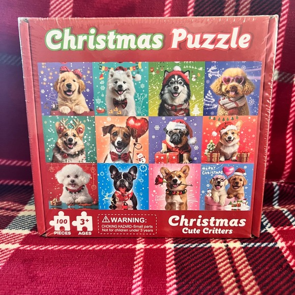 Toys | Christmas Puzzle Cute Critters Dogs 10 Pieces Kids Holiday Gift ...